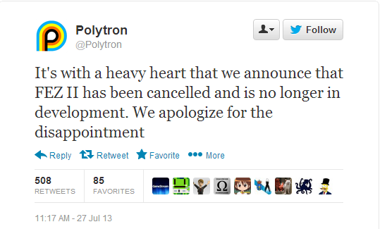 Did Phil Fish Really Just Cancel FEZ II?