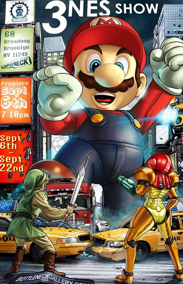 Art Gallery Features Three Classic NES Characters