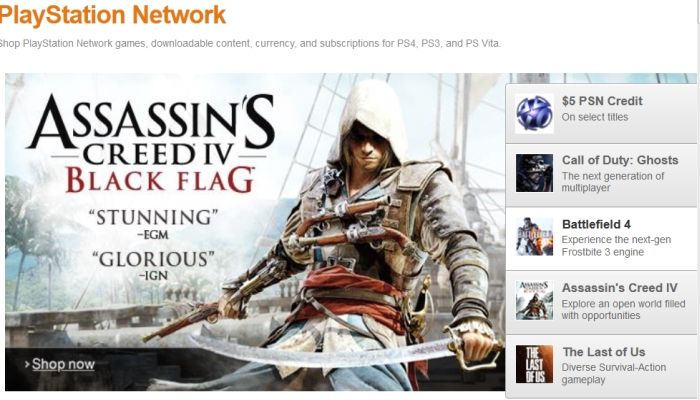 Amazon PlayStation Storefront Launches