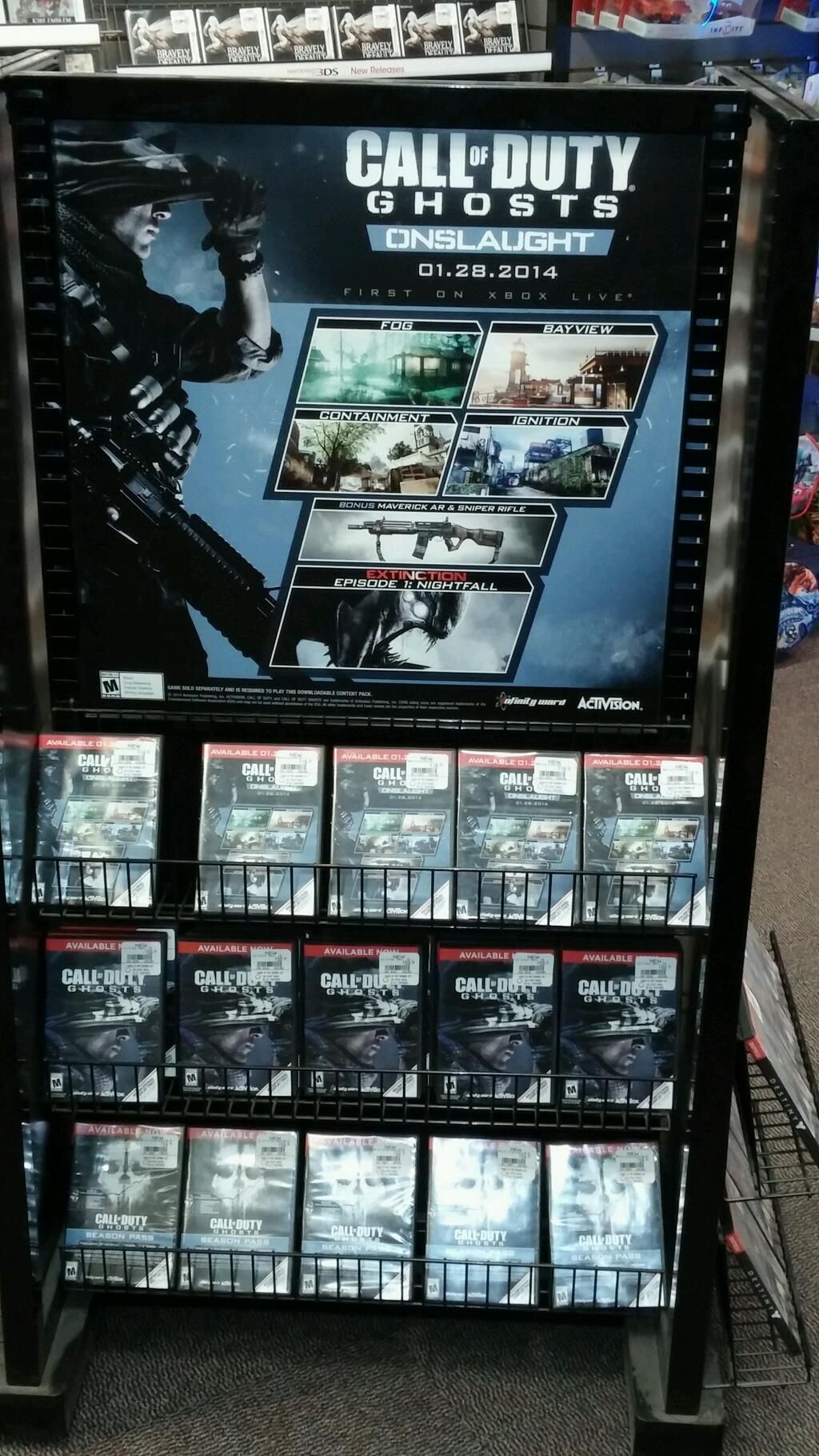 GameStop Poster Reveals Onslaught Map Pack for Call of Duty: Ghosts