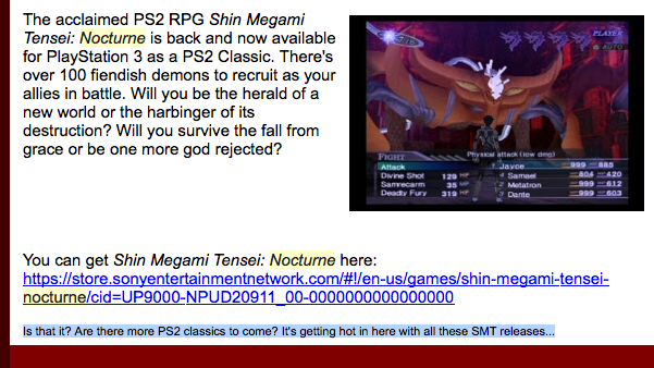 Atlus Teases Upcoming PS2 Classics