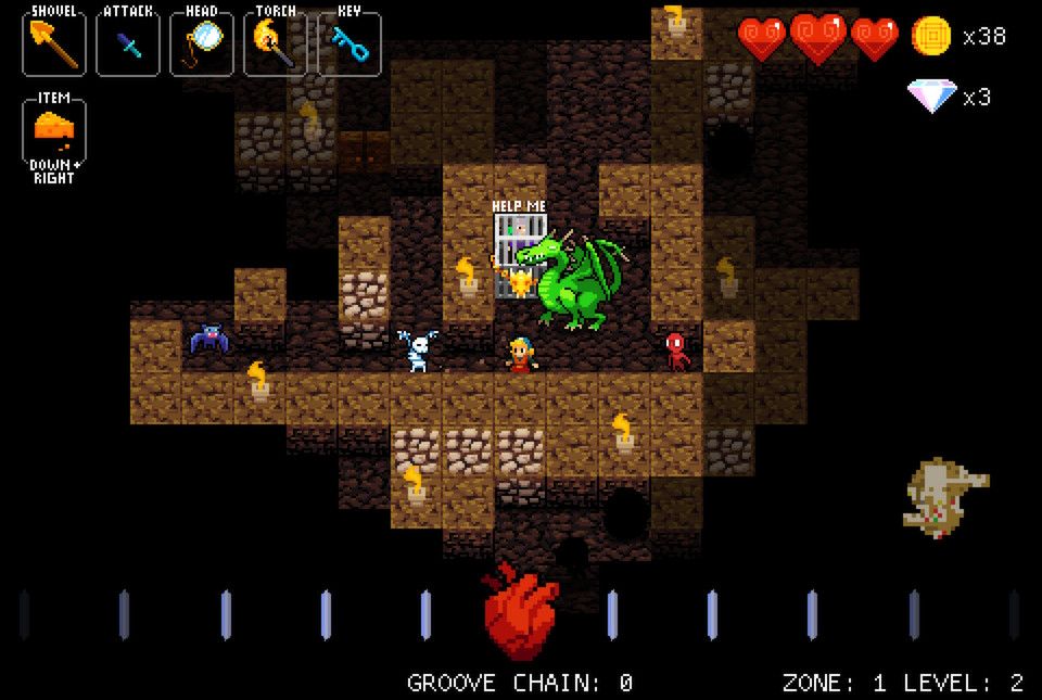 Beat Down Monsters to the Beat in Crypt of the NecroDancer