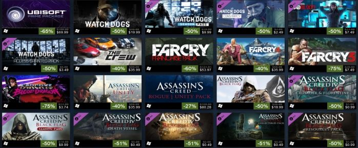 Ubisoft Weekend Sale Hits Steam
