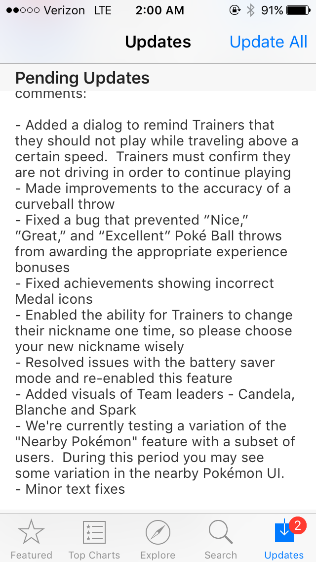 Pokémon Go Update Adds New Tracking Feature