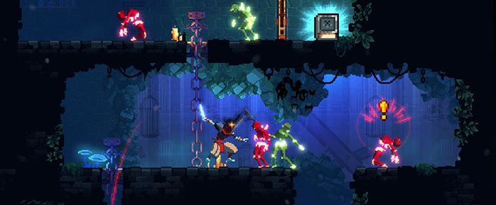 Dodge Rolling and Chain Striking in the Dungeons of Dead Cells