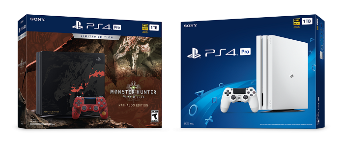 PlayStation Rolls out Monster Hunter World, Glacier White PS4 Pro Bundles
