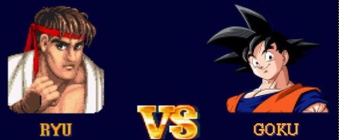 Goku Vs Ryu Goku And Super Saiyan Vegeta Dressed Like Ryu And Ken From