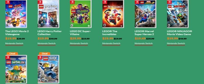 LEGO Game Sale Hits Switch eShop