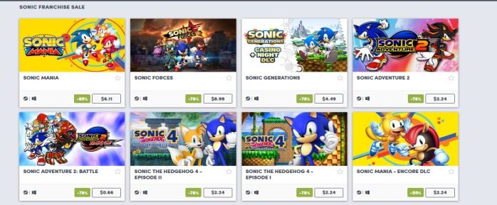 Sonic the Hedgehog Franchise Sale Hits Humble Store