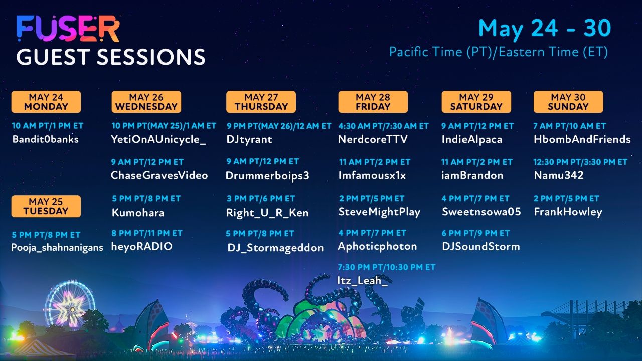 Headliner Spotlight Update Live for Fuser, Diamond Stage Introduced