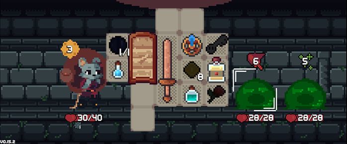 Combat by Inventory Management in Backpack Hero Demo