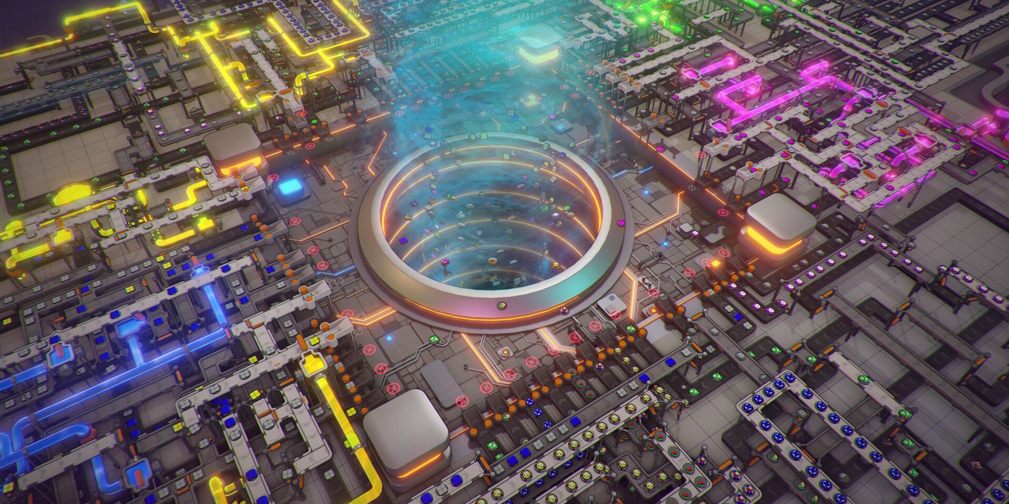 Pure Automation Assembly Deep in the Heart of Shapez 2 Demo Space