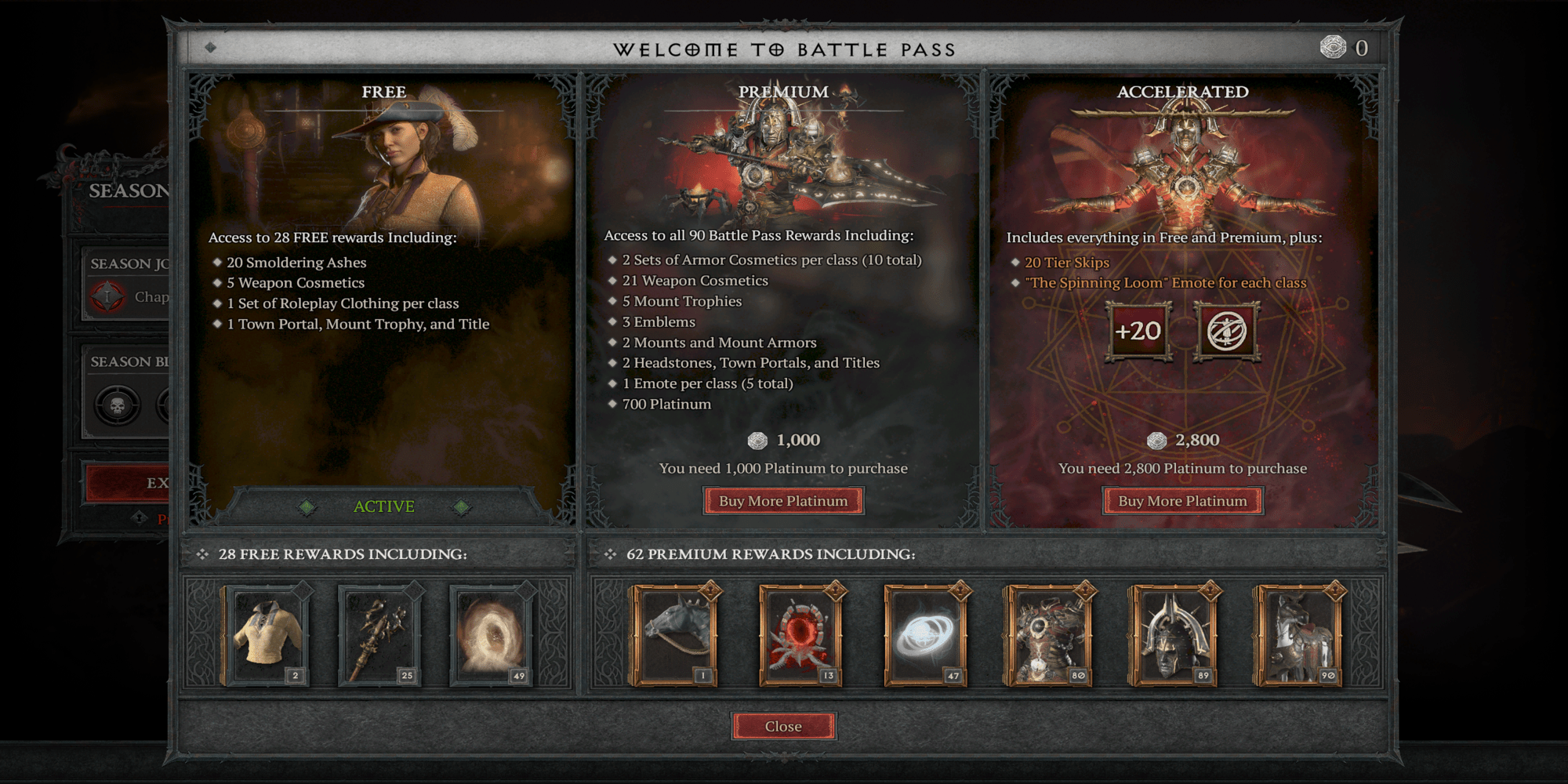 All Diablo 4 Season 3 Battle Pass Rewards
