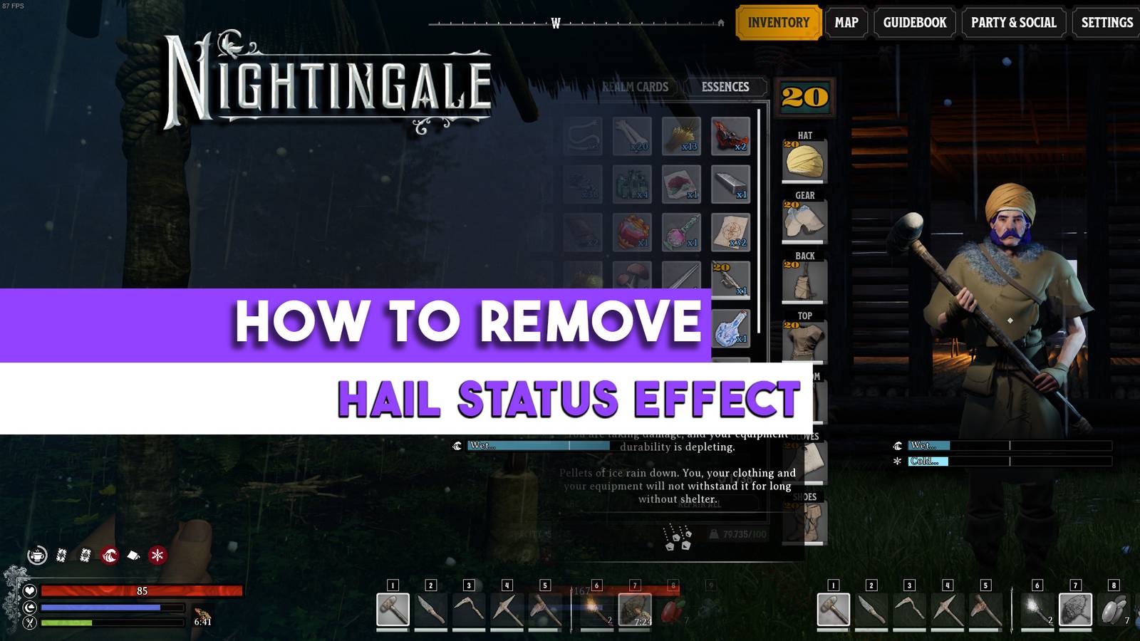 Nightingale: How To Remove The ‘Hail’ Status Effect