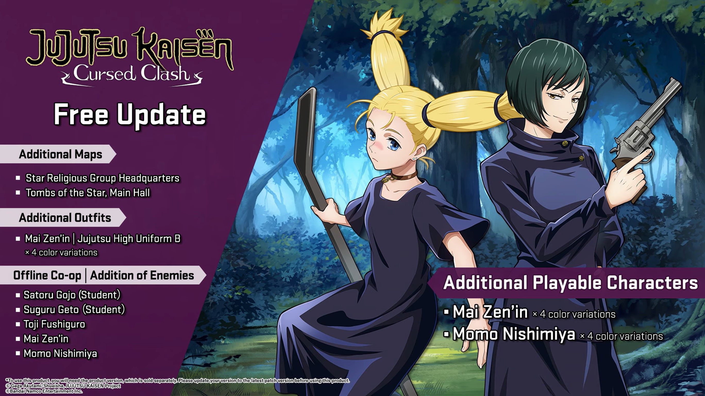 Jujutsu Kaisen Cursed Clash Showcases DLC, Free Update in New Trailer