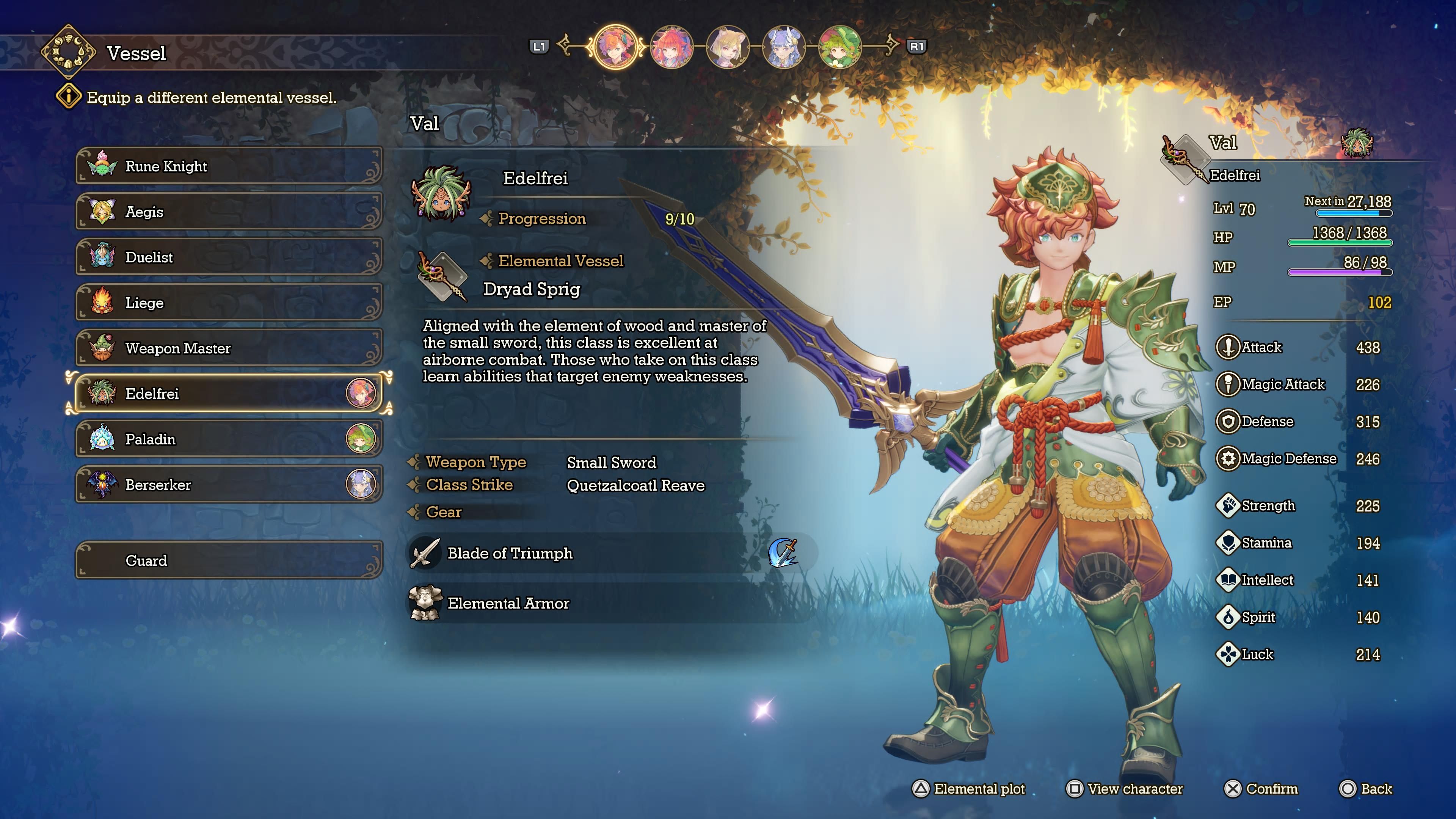 Visions of Mana: Val Class Guide