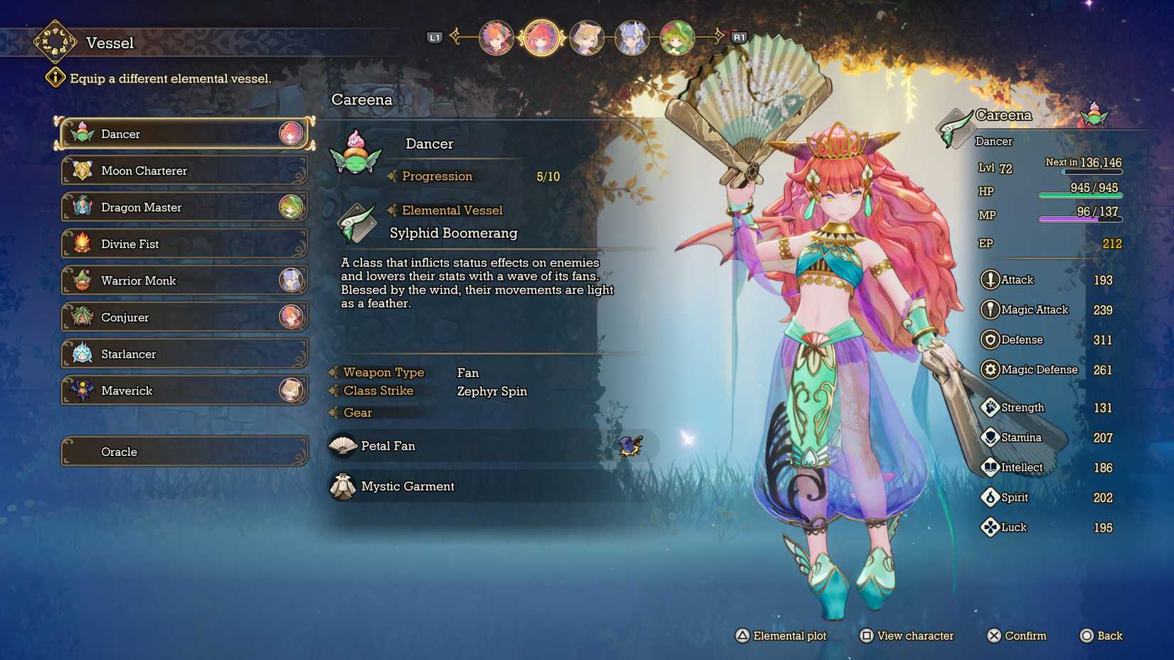 Visions of Mana: Careena Class Guide