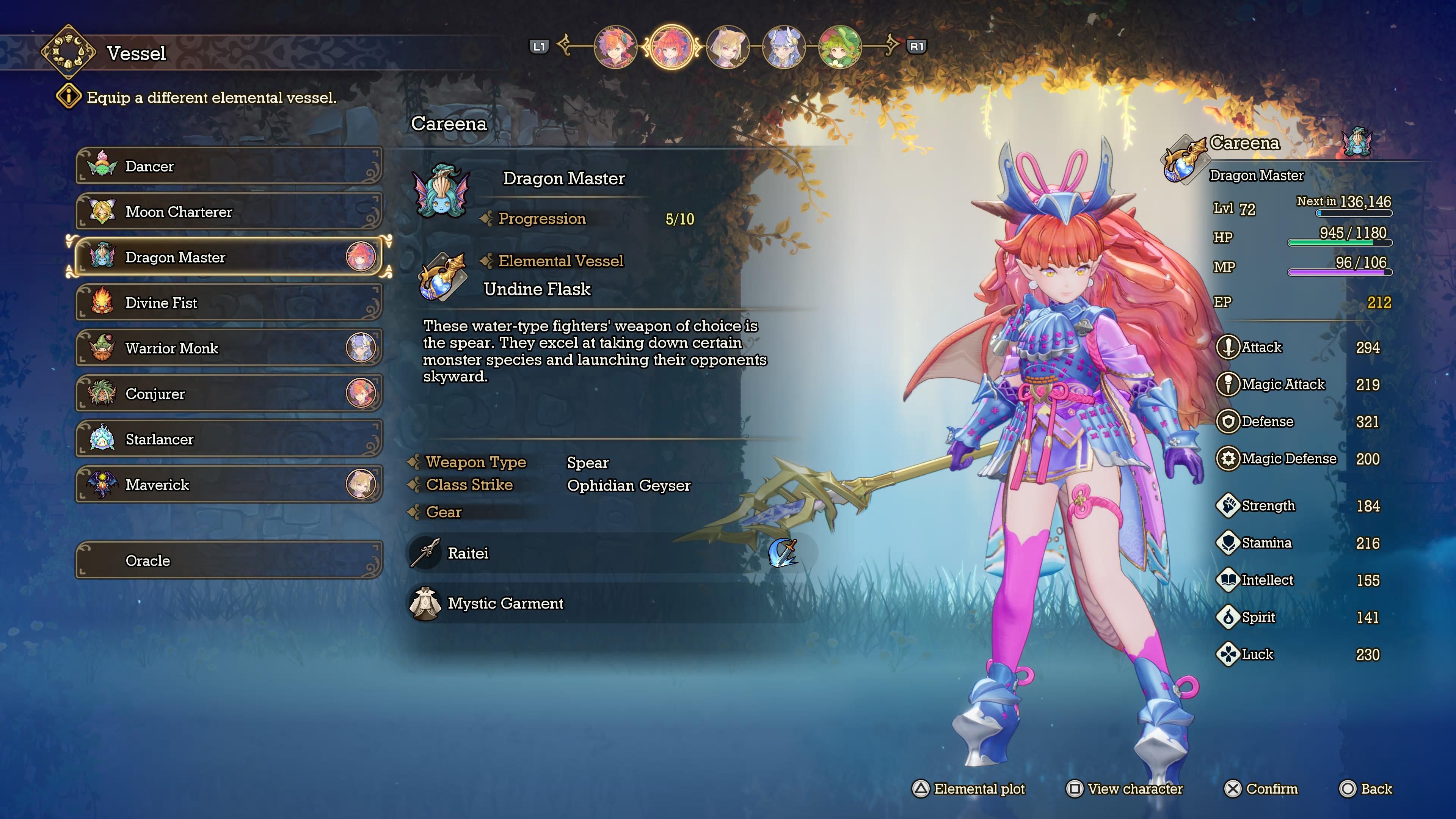 Visions of Mana: Careena Class Guide