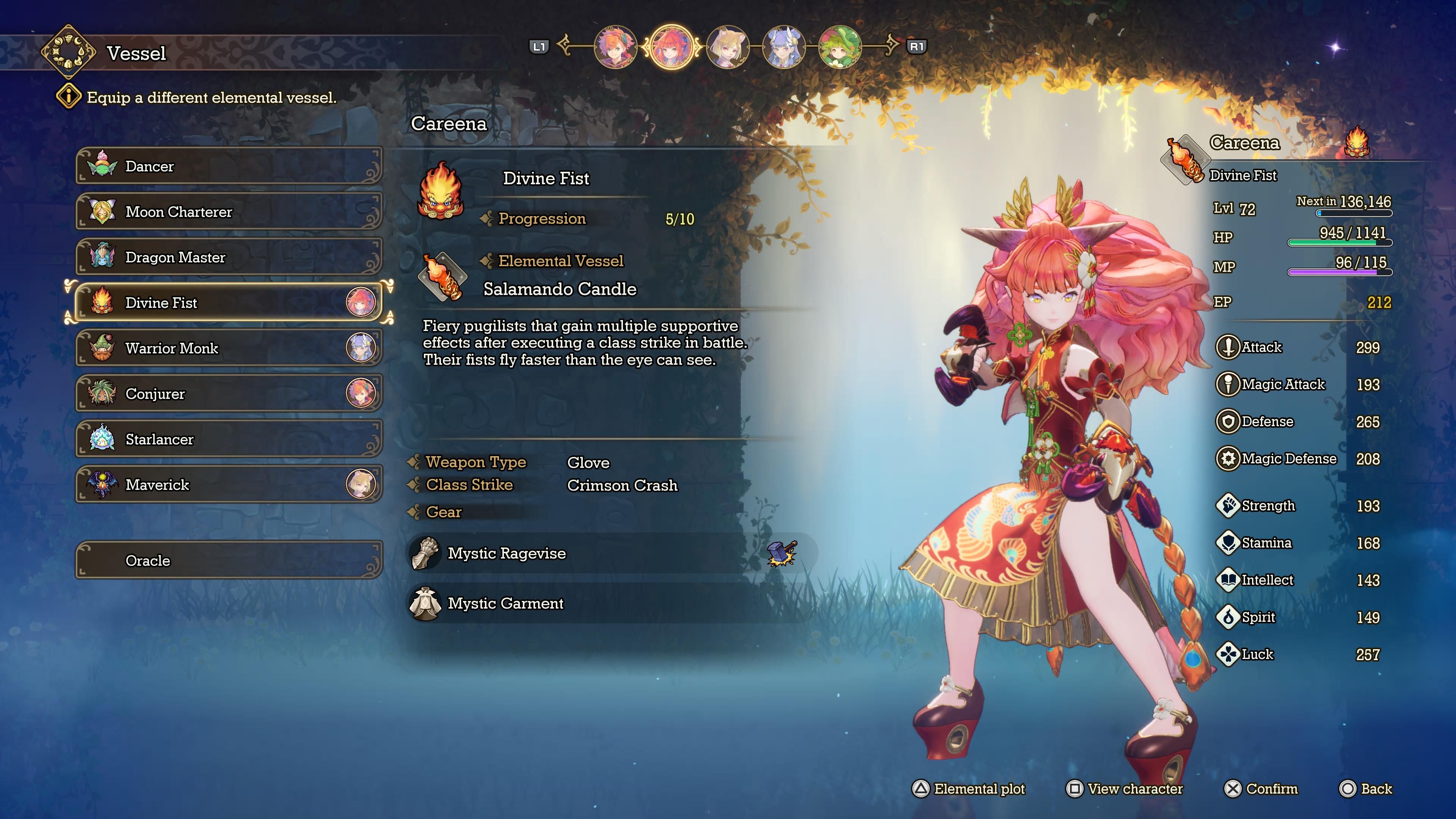 Visions of Mana: Careena Class Guide