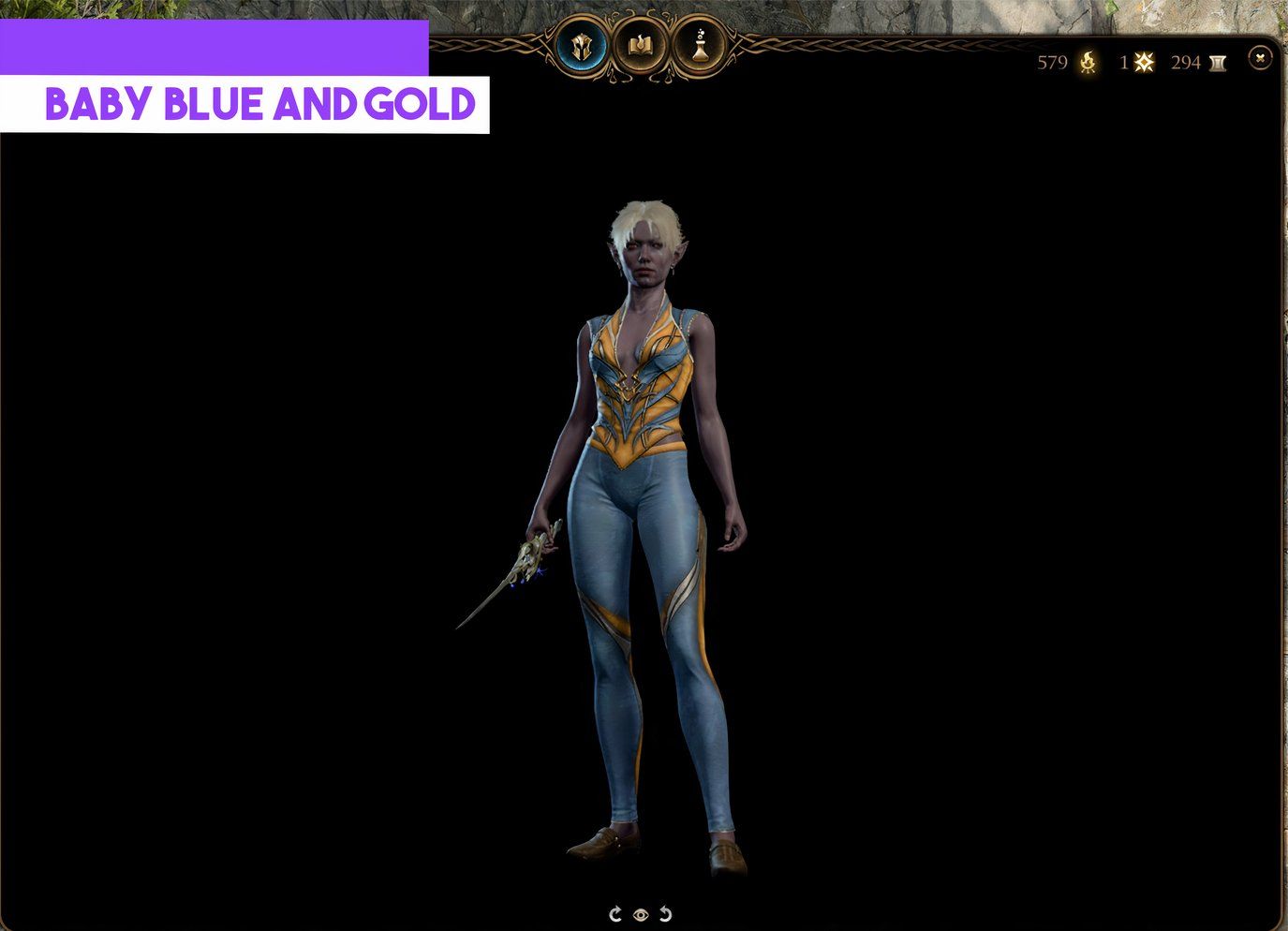 Baby Blue and Gold Dye | Baldur's Gate 3 | Hardcore Gamer