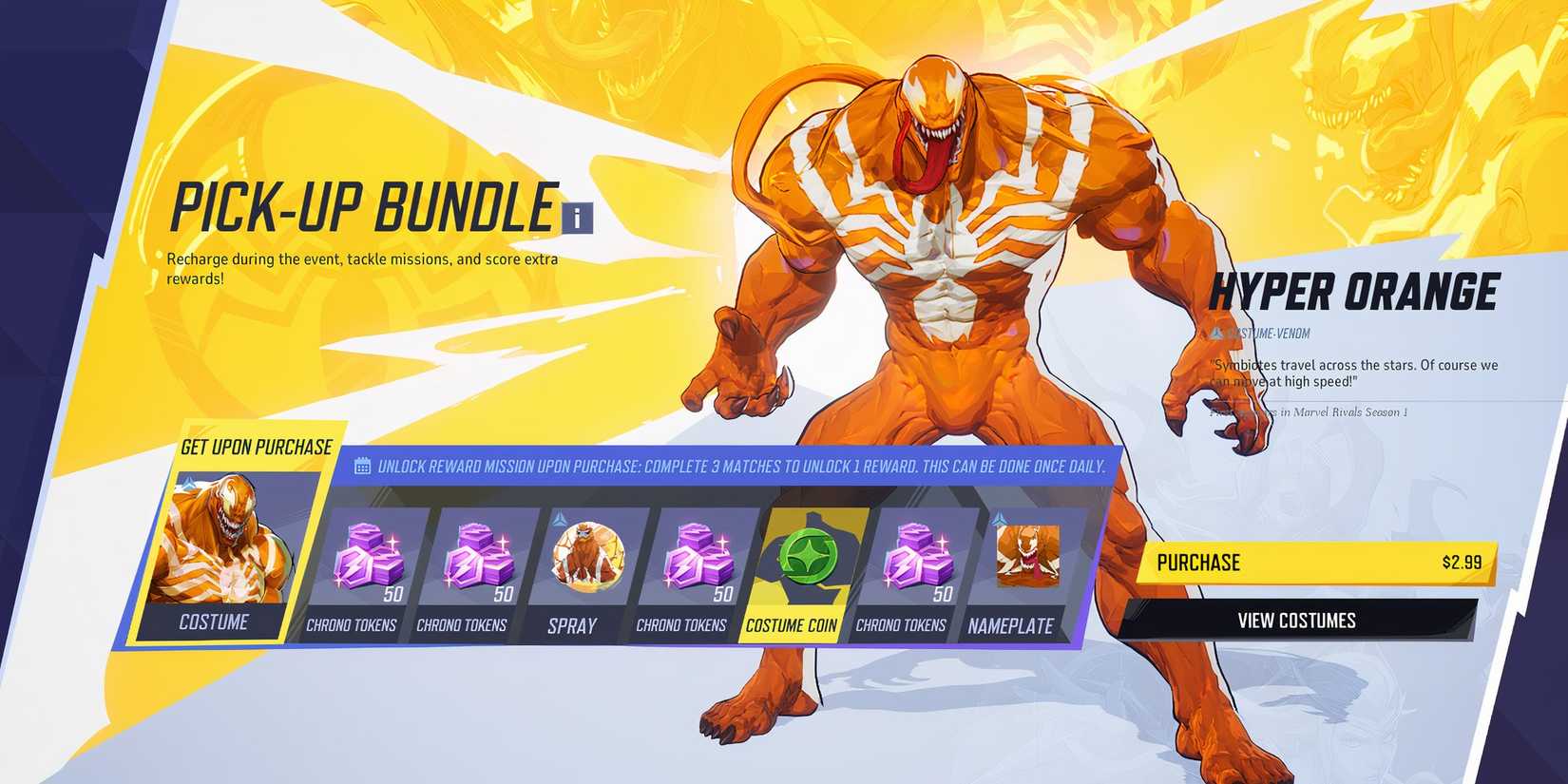How to Get Hyper Orange Venom skin in Marvel Rivals Pick-Up Bundle