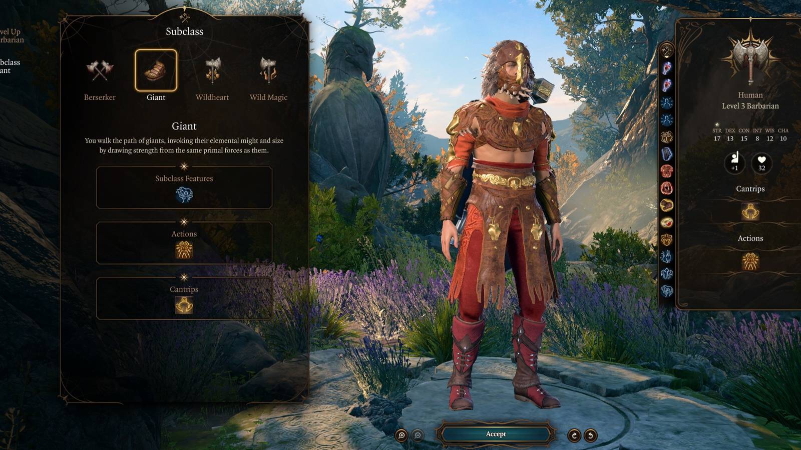 Best Path of Giants Build in Baldur's Gate 3