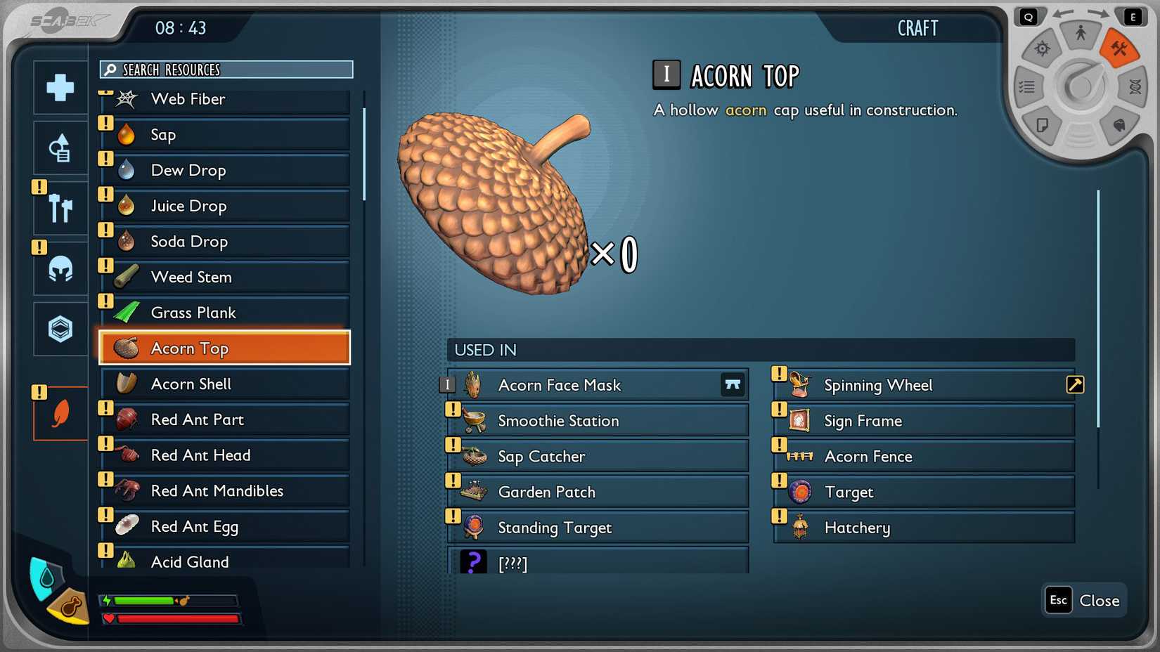 acorn shell grounded 2