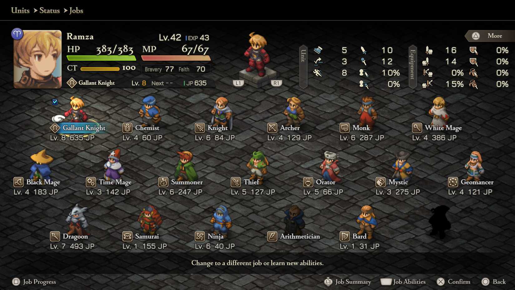 Best Jobs for Ramza in Final Fantasy Tactics - The Ivalice Chronicles
