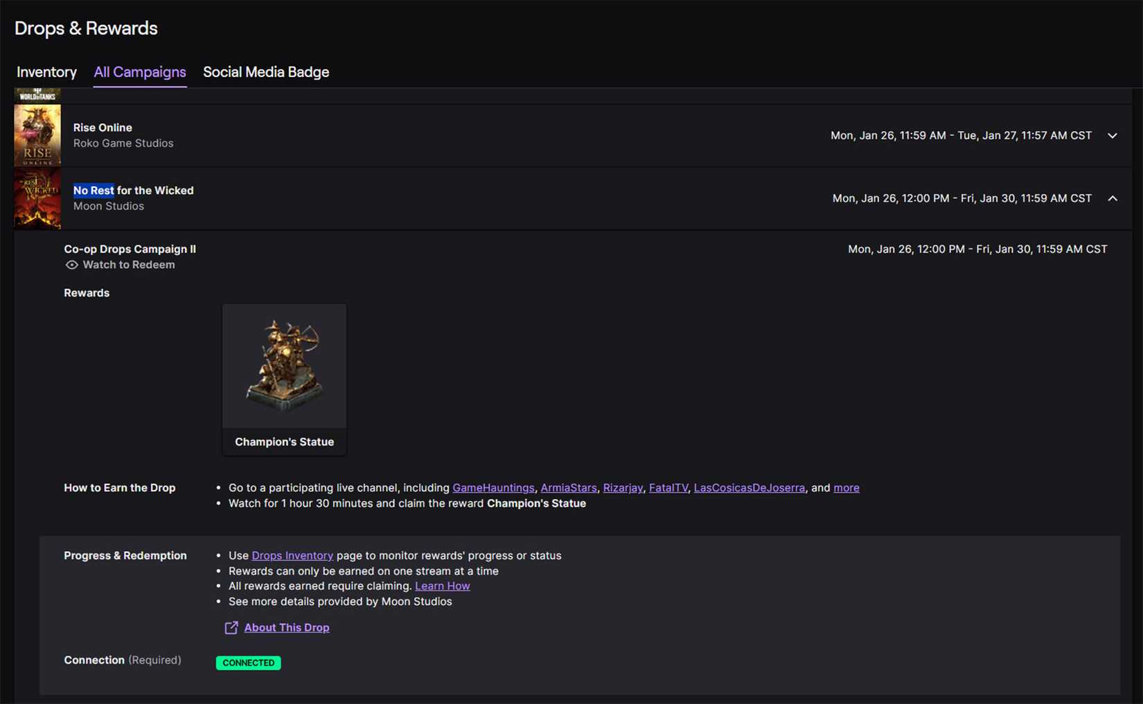 Where to Claim Entitlements in No Rest for the Wicked