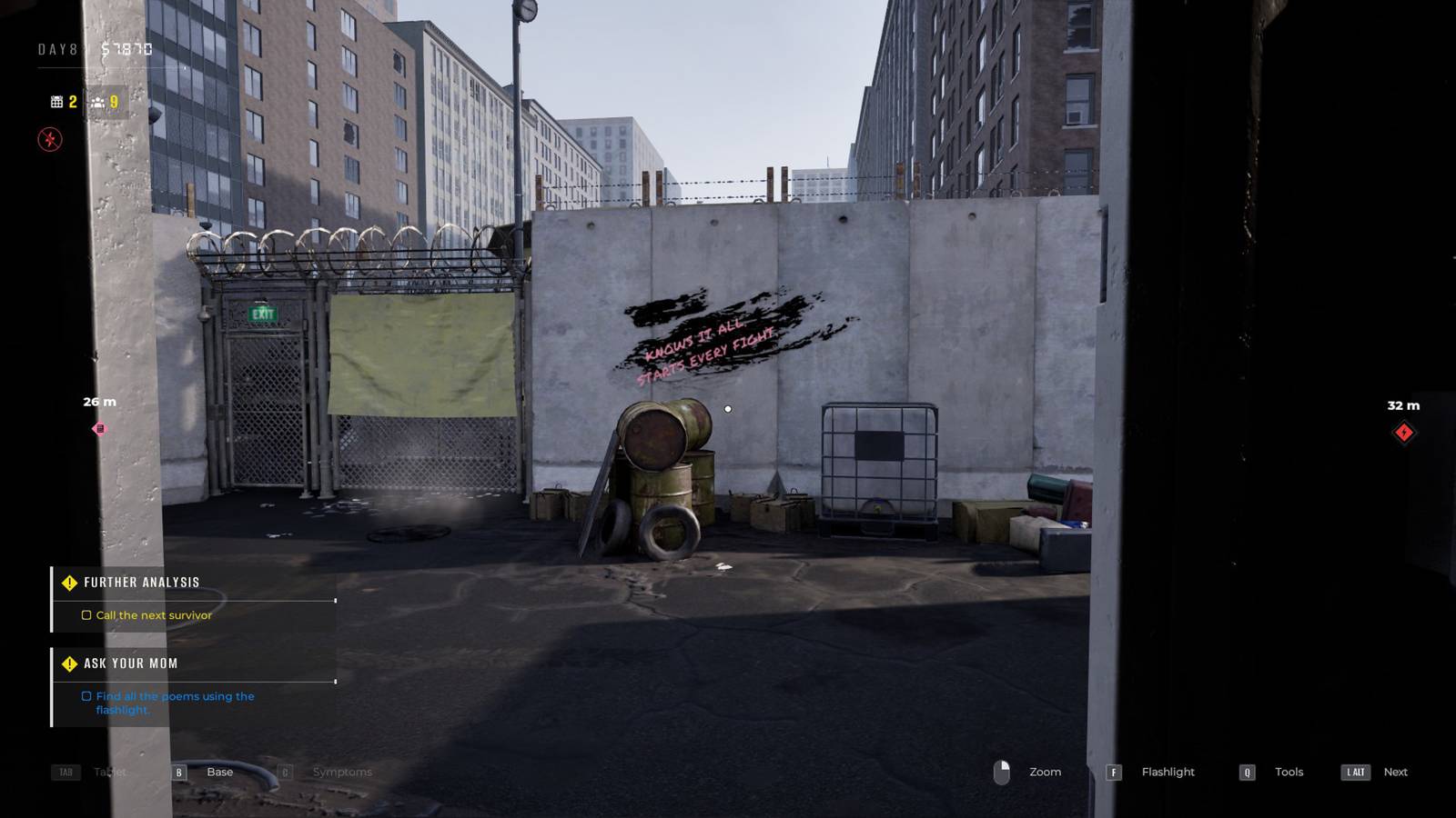 Where to Find Graffiti for Day 8's Side Quest in Quarantine Zone: The ...