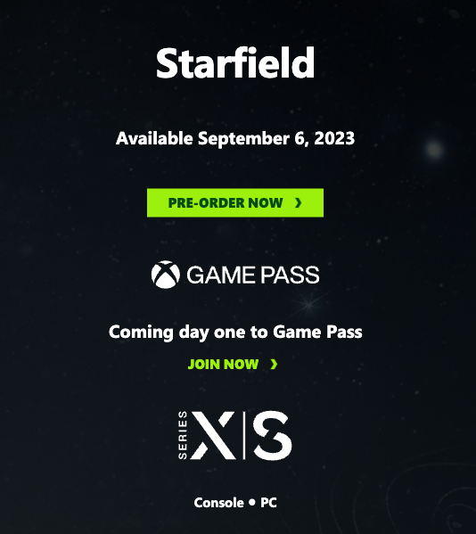 Starfield | Is it on Xbox Game Pass?