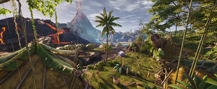 Building Up the Island in Tribe: Primitive Builder Playtest