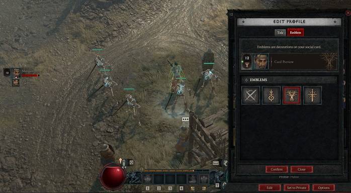 How to Change Emblem and Title in Diablo 4